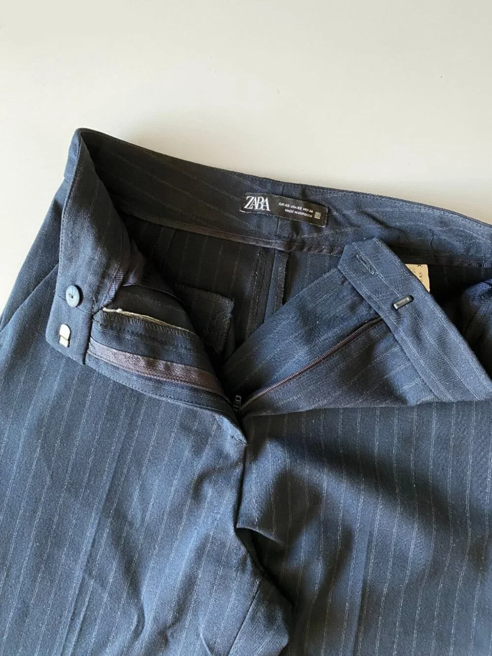 Zara | Pants & Jumpsuits | Zara Pinstripe Pants Size Xs Wide Leg | Poshmark